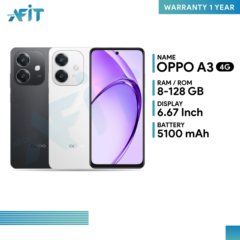 Oppo A3 (8/128GB) (8/256GB) อถือ กล้อง 50 MP ชาร์จไว 45W แบต 5000 mAh ...