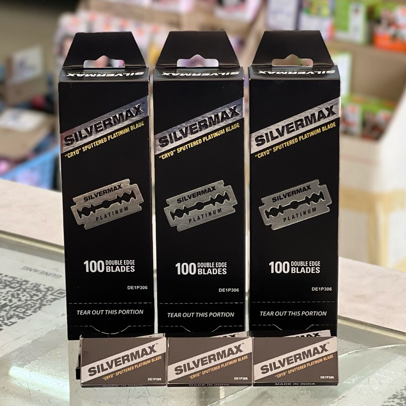 Silvermax ใบมีดโกนสองคม ซิลเวอร์ แม็กซ์ 1 กล่องใหญ่ (บรรจุ20กล่องเล็ก) | Shopee Thailand
