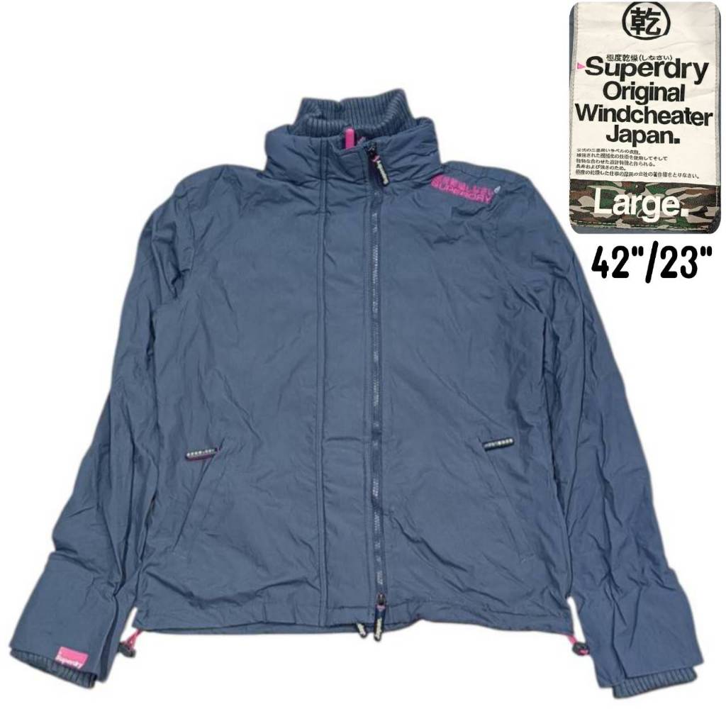 SUPERDRY JAPAN JACKET เสื้อแจ็คเกตผ้าร่ม คอเต่าตั้งผ้าไหมพรมหนา ...