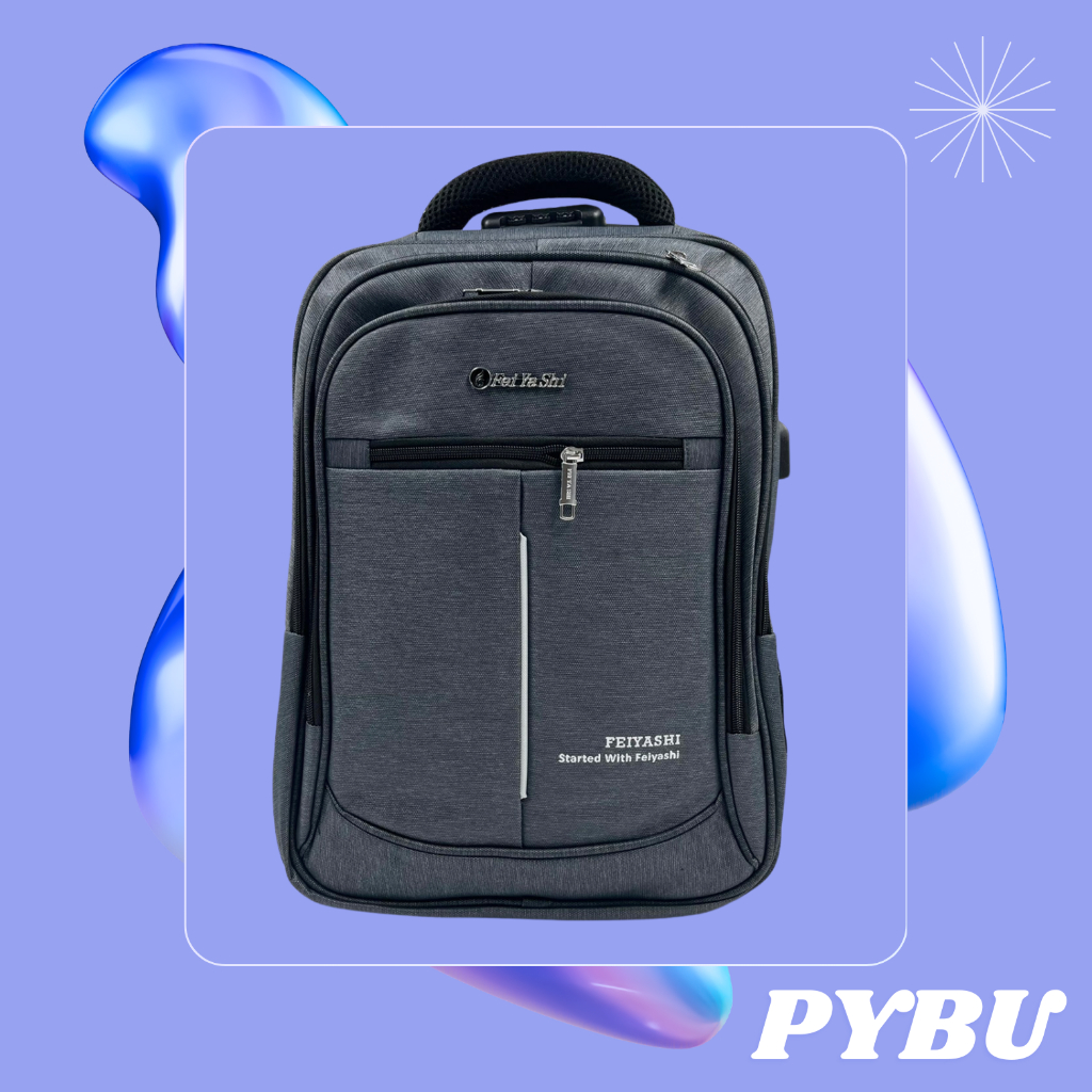 FEI YA SHI กระเป๋าโน๊ตบุ๊ค 18.5 นิ้ว - มีที่ล็อกรหัส - ช่องชาร์จ ...