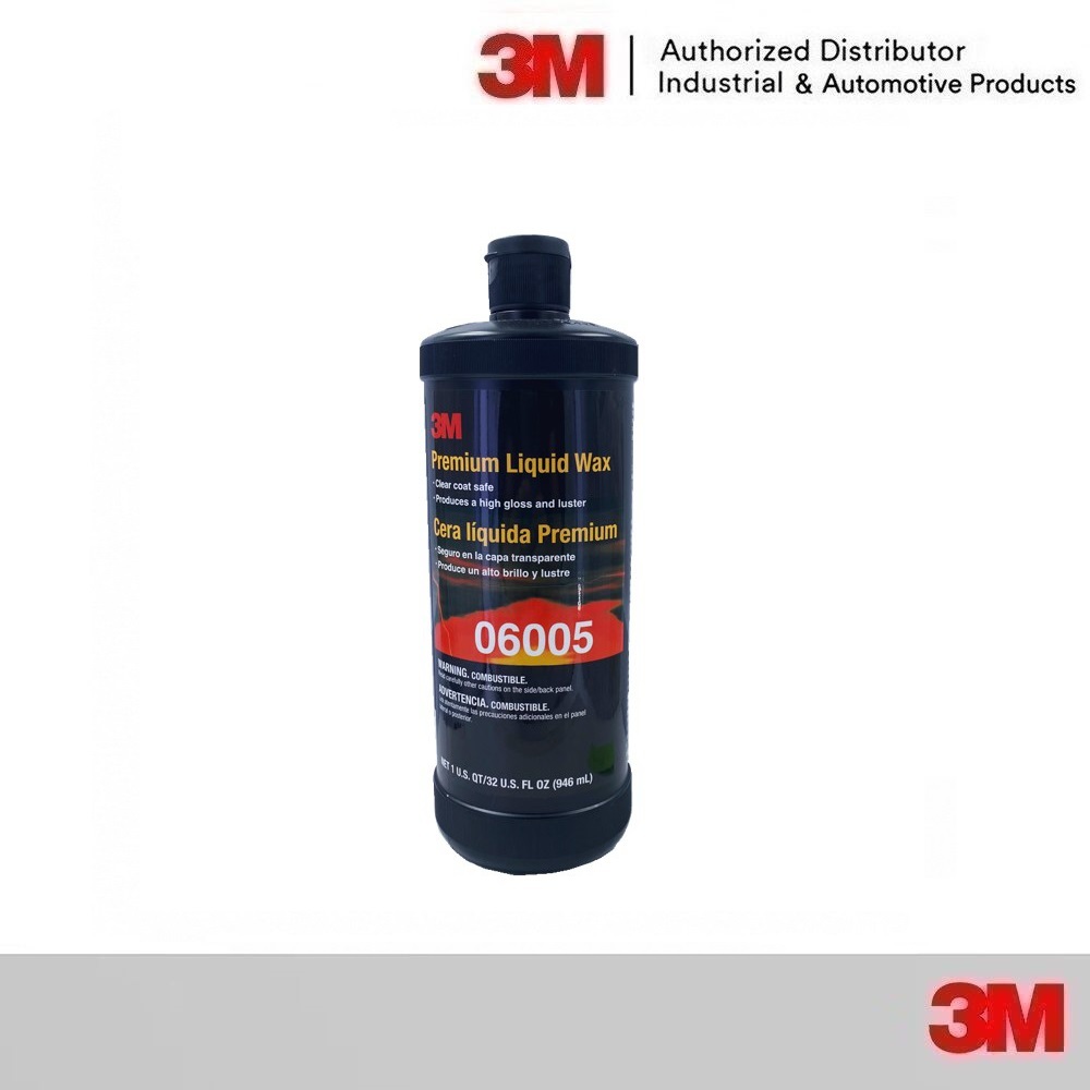 3M 06005 Premium Liquid Wax น้ำยาเคลือบเงาแวกซ์ สูตรพรีเมียม ขนาด 946 มล. 6005 ขวดกลมสีดำ ...
