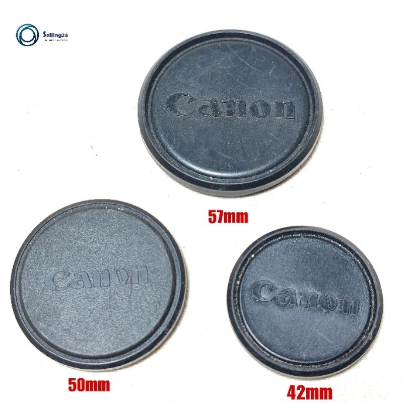 ฝาครอบเลนส์ Genuine Canon 42mm 50mm 57mm Front Lens Cap Slip On แบบยาง ...