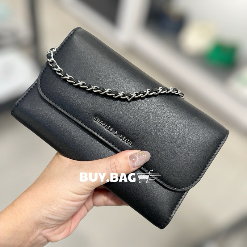 CHARLES & KEITH ( ใช้โค้ดลด30% ) CK6-10840550 กระเป๋าสตางค์มีสายสะพาย ...