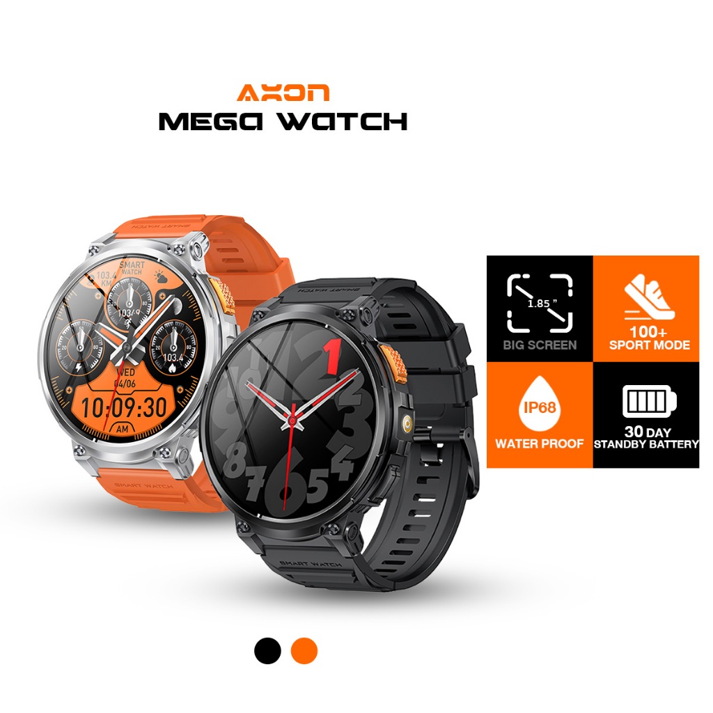 [ลด 200 บ.โค้ด AXONSMARW] AXON Mega Smart Watch นาฬิกาเพื่อสุขภาพ จอ ...