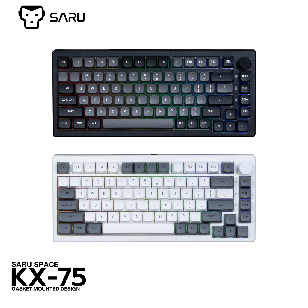 [รับประกัน 1 ปี] SARU SPACE คีย์บอร์ดเกมมิ่ง KX-75 Full custom GASKET ...