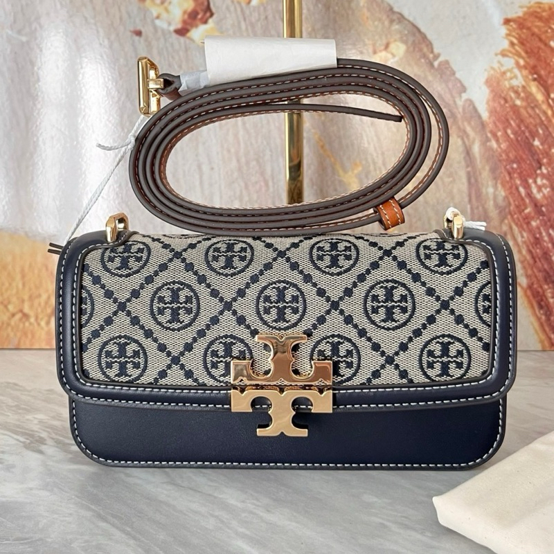 🎀(สด-ผ่อน) 8 นิ้ว 159013 SMALL ELEANOR T MONOGRAM RECTANGULAR BAG ...
