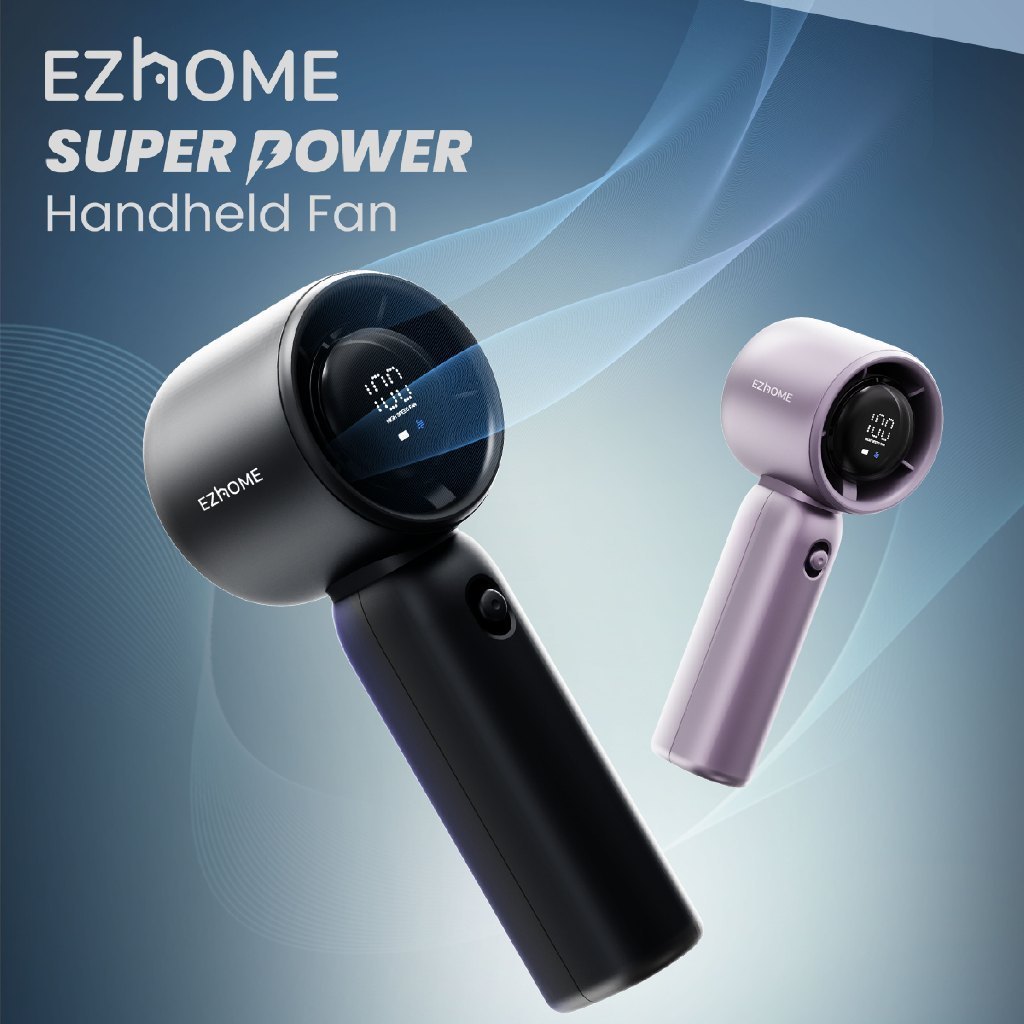 EZhome Super Power Handheld Fan Midnight Black | Shopee Thailand