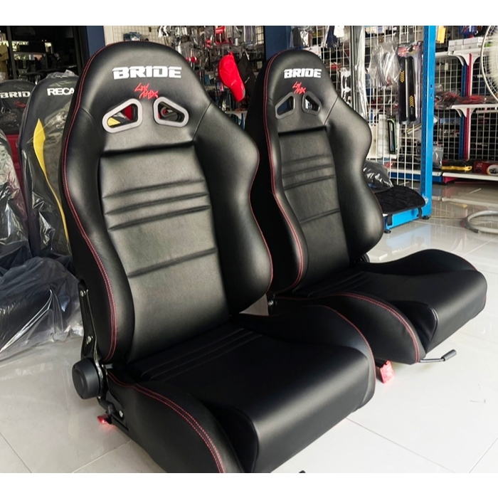 เบาะแต่ง เบาะซิ่ง เบาะหนัง Bride Low max หนังดำล้วน แถมขา-รางทั่วไป ...