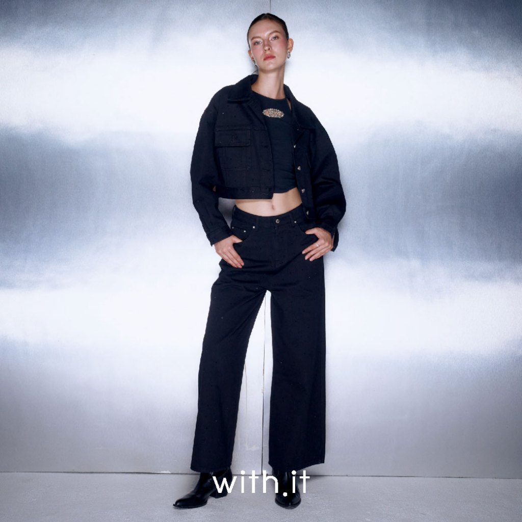 with.it.store - BTW37211 Withit diamond denim pants | Shopee Thailand