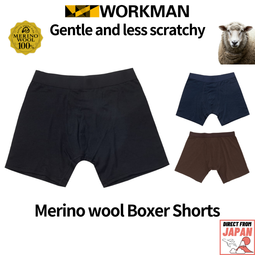 WORKMAN Merino wool Boxer Shorts【direct from Japan】 | Shopee Thailand