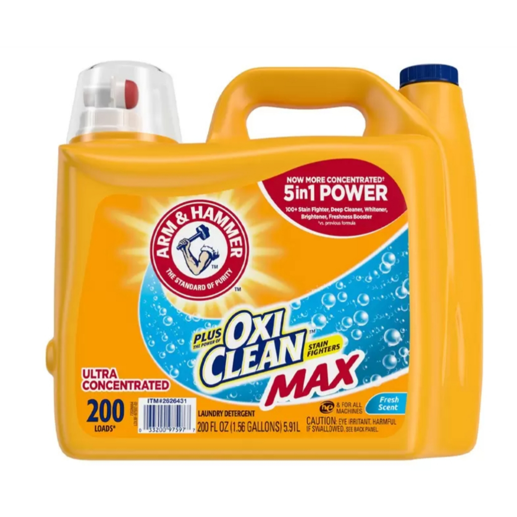 ARM & HAMMER Plus OxiClean Max Liquid Laundry Detergent 5.91 L / 200 ...
