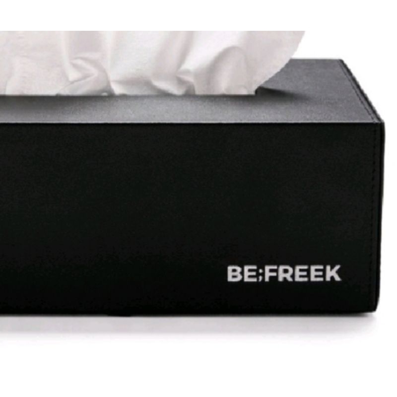 (พร้อมส่ง) กล่องทิชชู่ BE;FREEK Basic Logo Tissue Box สีดำ - กล่องใส่ ...