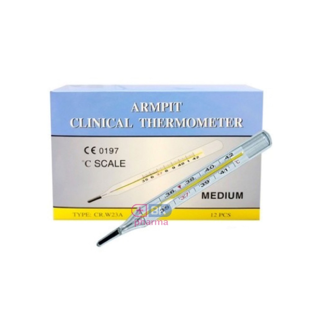 พร้อมส่ง !! ปรอทวัดไข้ ปรอทแก้ว เทอร์โมมิเตอร์ Longtemp Longmed ...