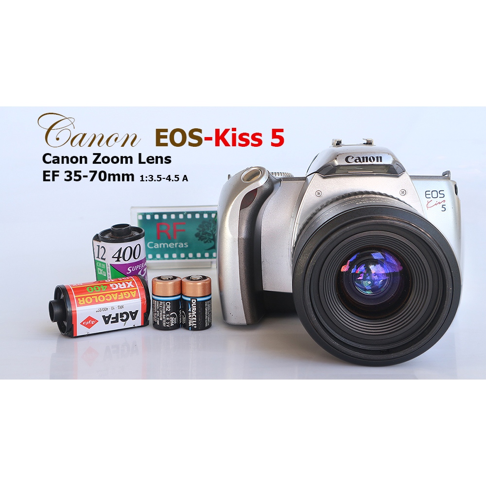 Canon EOS kiss5 - 7 -Lite กล้องฟิล์มระบบ SLR พร้อมเลนส์ เต็มระบบพร้อมใช้งาน (ดูในรายละเอียดของ ...