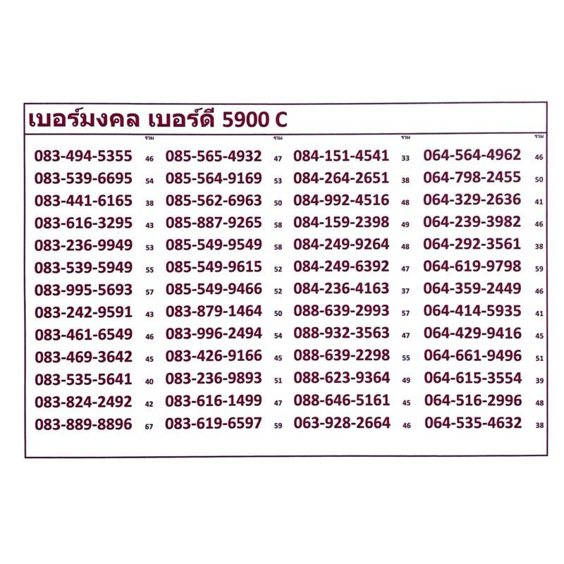 เบอร์มงคล เบอร์ดี 5900 C-D ระบบเติมเงิน ทรูมูฟเอส เปลี่ยนเป็นรายเดือน ย้ายค่่ายได้ | Shopee Thailand