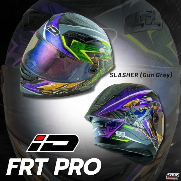 ฟรี!! ชิลด์SMOKE // หมวกกันน็อคเต็มใบ ID HELMETS รุ่น FRT PRO *ลายพ่อมด ...