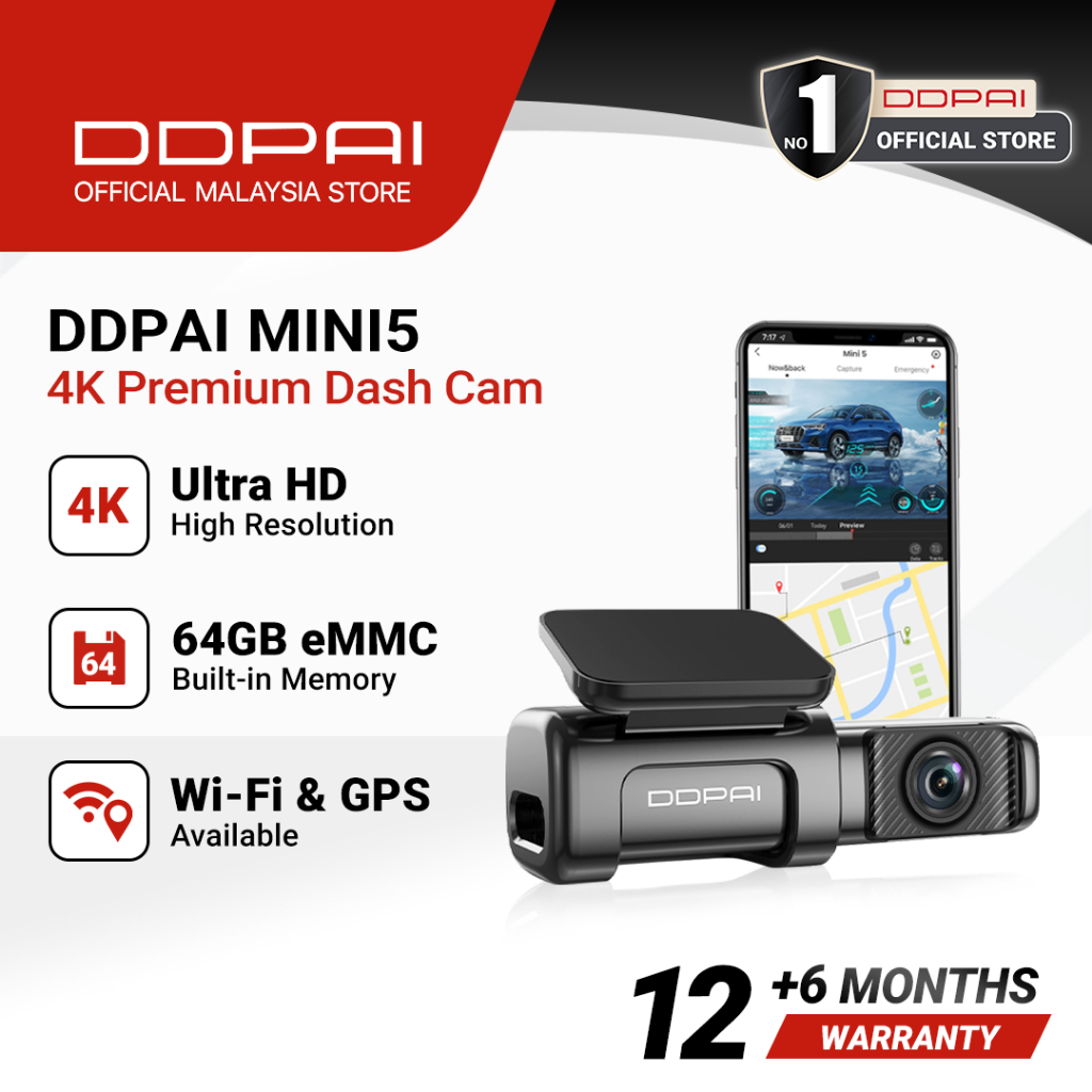 DDPAI Mini 5 4G Dash Cam 2160P 4K Ultra HD Car Camera กล้องติดรถยนต์ มา ...
