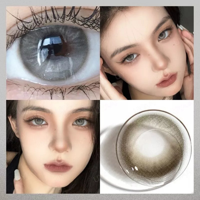 COD UYAAI 【0~-6.00】เลนส์สัมผัส 1 คู่ APEX Series เลนส์สีเทาอ่อนสำหรับ ...