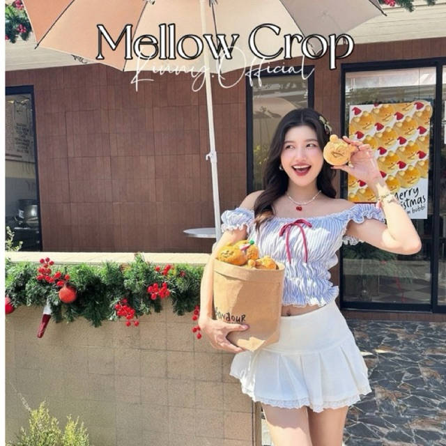 Mellow Crop เสท้อครอปขนตุ๊กตาผู้หญิง แต่งจั๊ม | Shopee Thailand