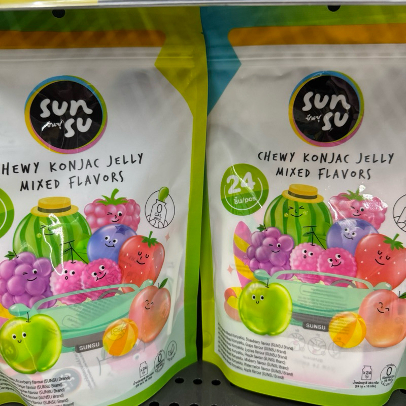 พร้อมส่ง sunsu ซันซุเยลลี่ผสมบุกรวมรส 384 กรัม (24 ซองเล็ก) | Shopee Thailand