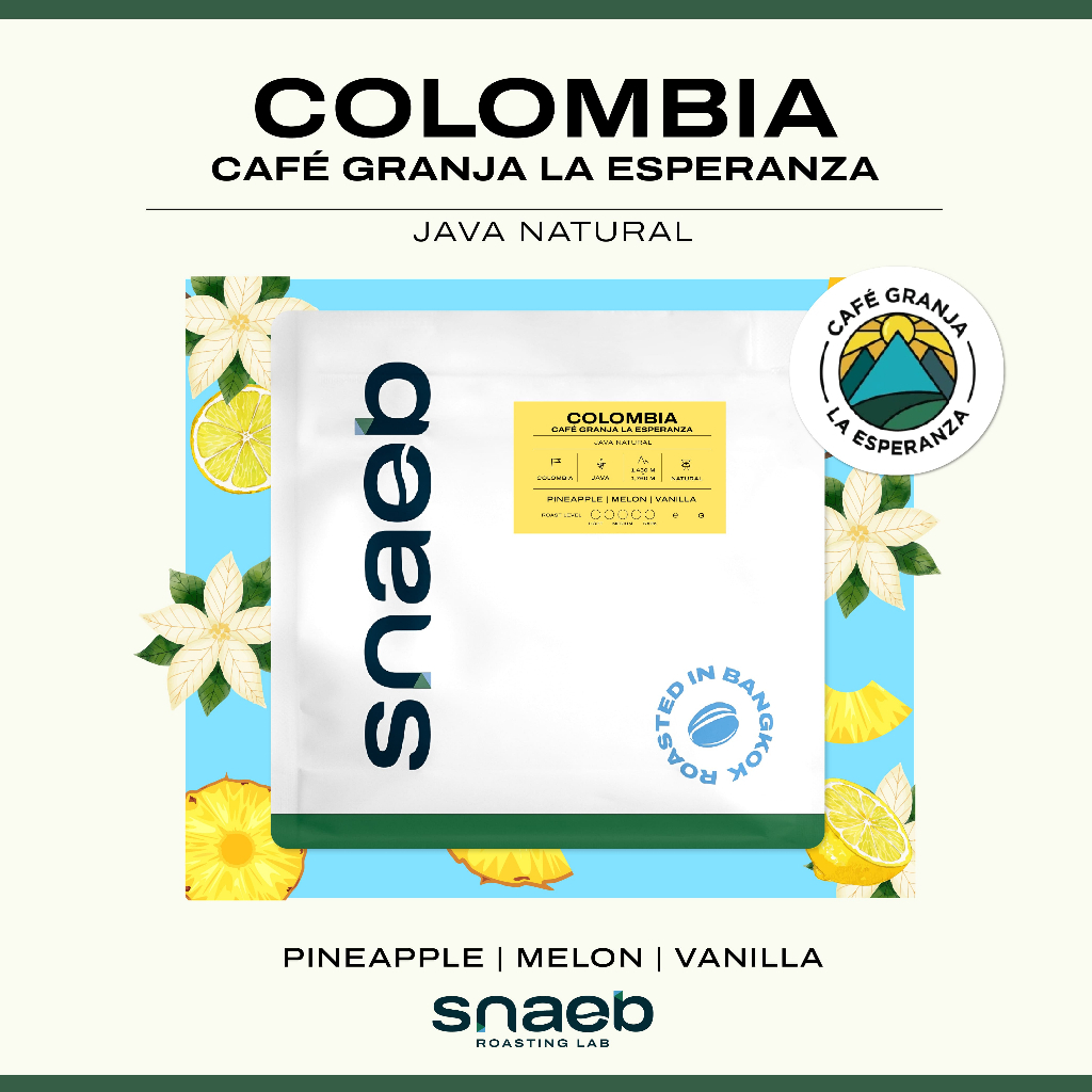 Colombia Café Granja La Esperanza Java Natural | เมล็ดกาแฟคั่ว คั่วอ่อน Snaeb Coffee | Shopee ...