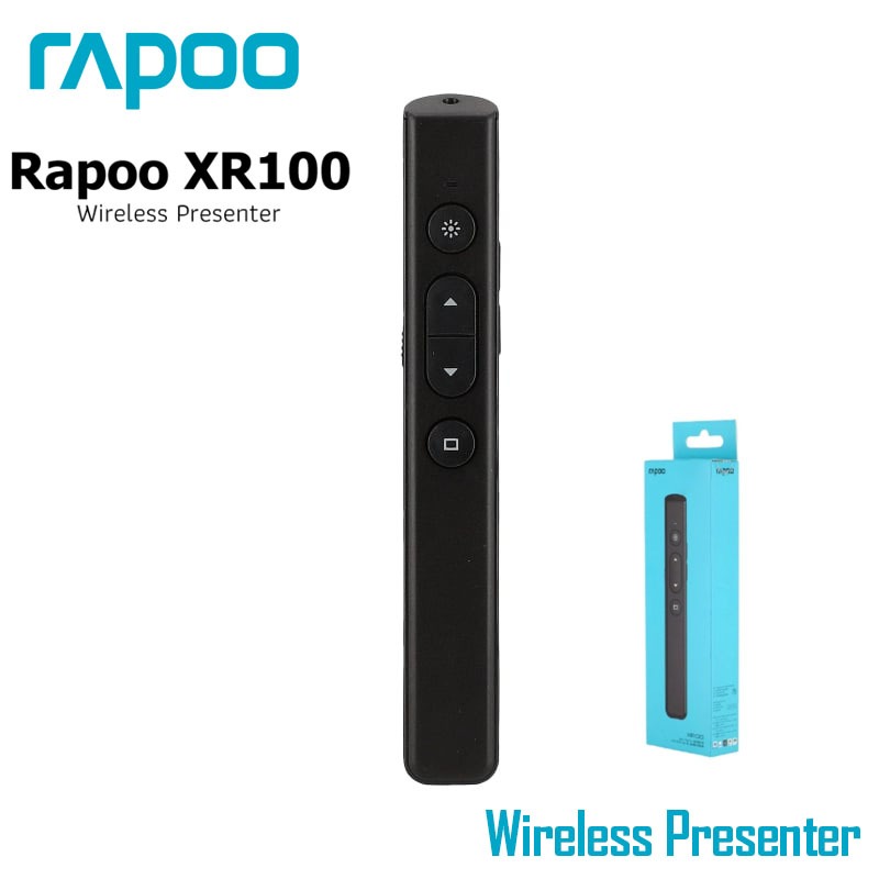 Rapoo รุ่น XR100 Wireless Presenter เลเซอร์พ้อยเตอร์แสงสีแดง ใช้สำหรับ ...