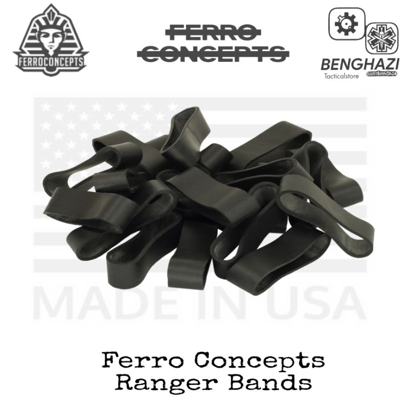 Ferro Concepts Ranger Bands ยางรัดอเนก ประสงค์ Military Spec / Pack 20 วง / แบบแบ่ง 3 วง /ของแท้ ...
