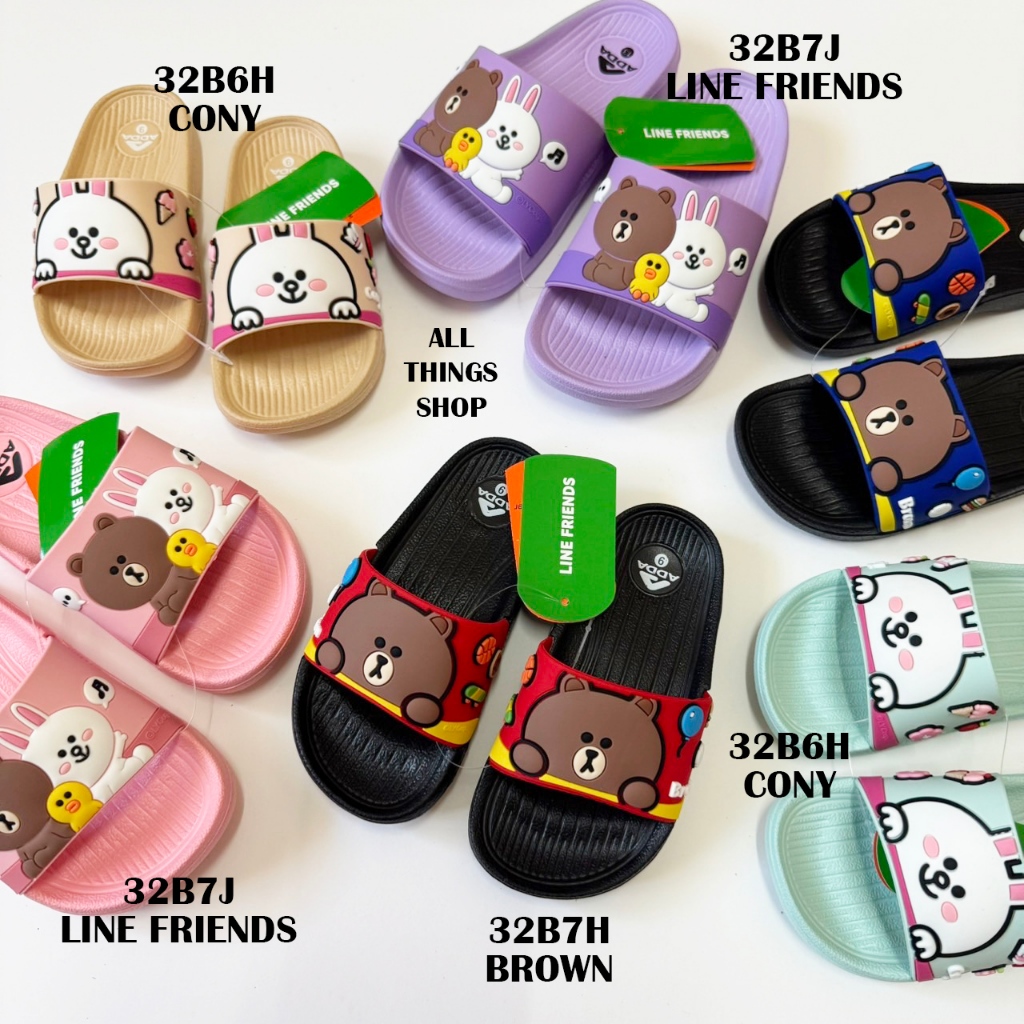 ADDA LINE FRIENDS 32B6H 32B7J 32B7H รองเท้าแตะเด็ก ลิขสิทธ์แท้ ลายโคนี่ ...