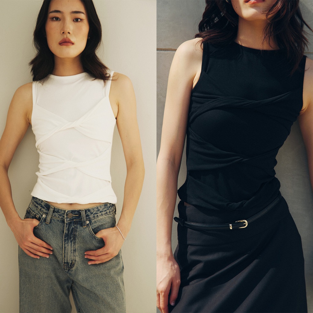 STUDIO UNKNOWN - Vinn Twist Top เสื้อยืดดีเทลตกแต่งผ้าบิด | Shopee Thailand