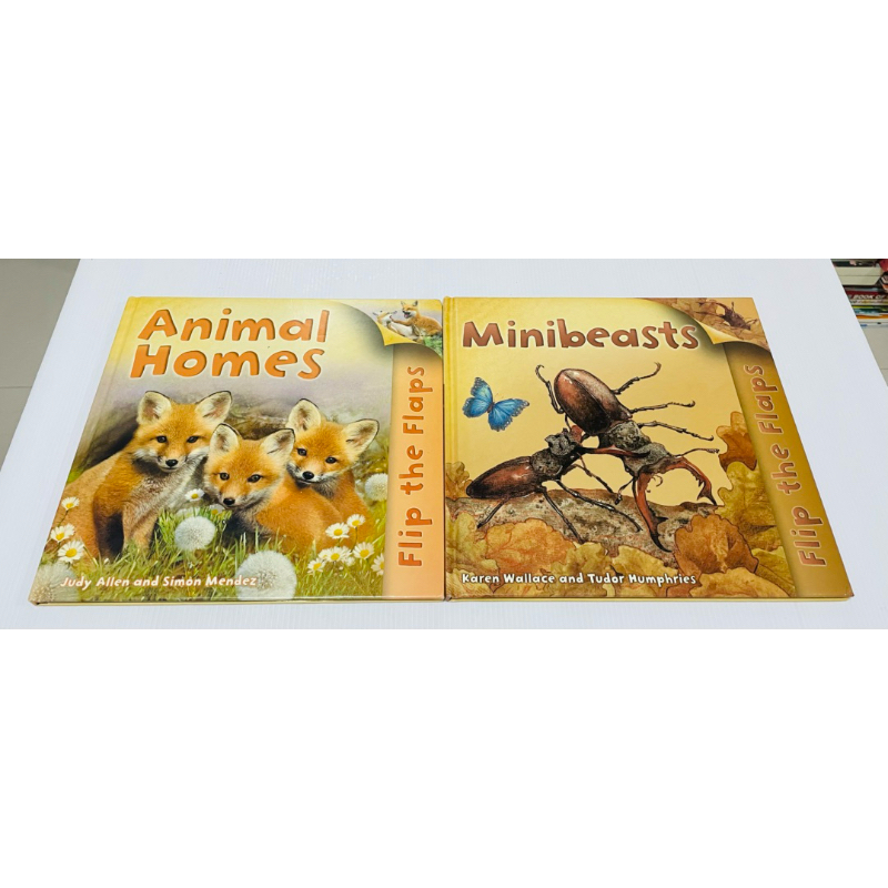 มือสอง ปกแข็ง สำหรับเด็กภาษาอังกฤษ Animal Homes+Minibeasts Flip the Flaps 2 เล่ม 380 บาท ...