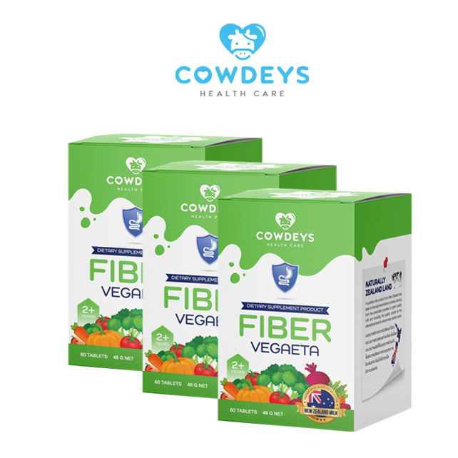 COWDEYS FIBER VEGETA นมอัดเม็ดผสมผักรวม ( 3 กล่อง) | Shopee Thailand