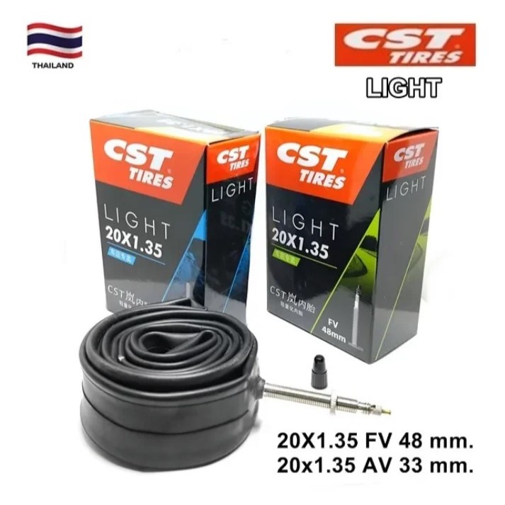 ยางในจักรยาน CST LIGHT ขนาด 20x1.35 นิ้ว (406) ชนิดจุ๊บเล็ก FV 48mm ...