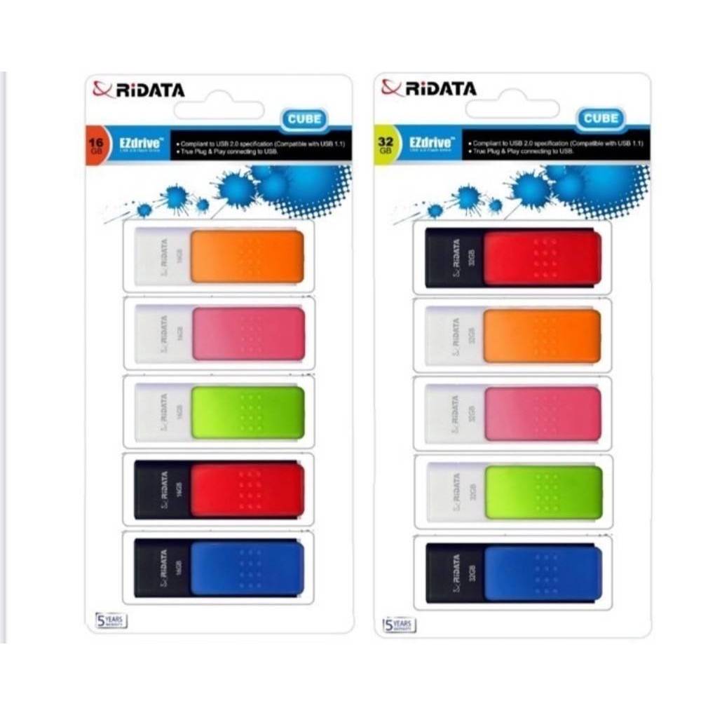 แฟลชไดรฟ์ Flash Drive จัดเก็บข้อมูล RiDATA รุ่น CUBE 16GB/32GB ใช้งานทน ...