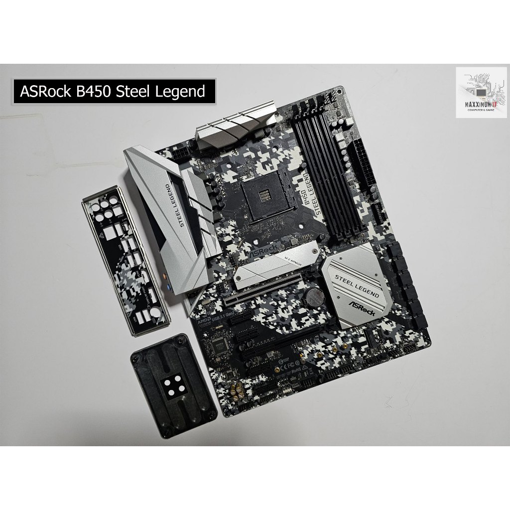 MAINBOARD (เมนบอร์ด) AM4 ASROCK B450 STEEL LEGEND (มือสอง) | Shopee ...