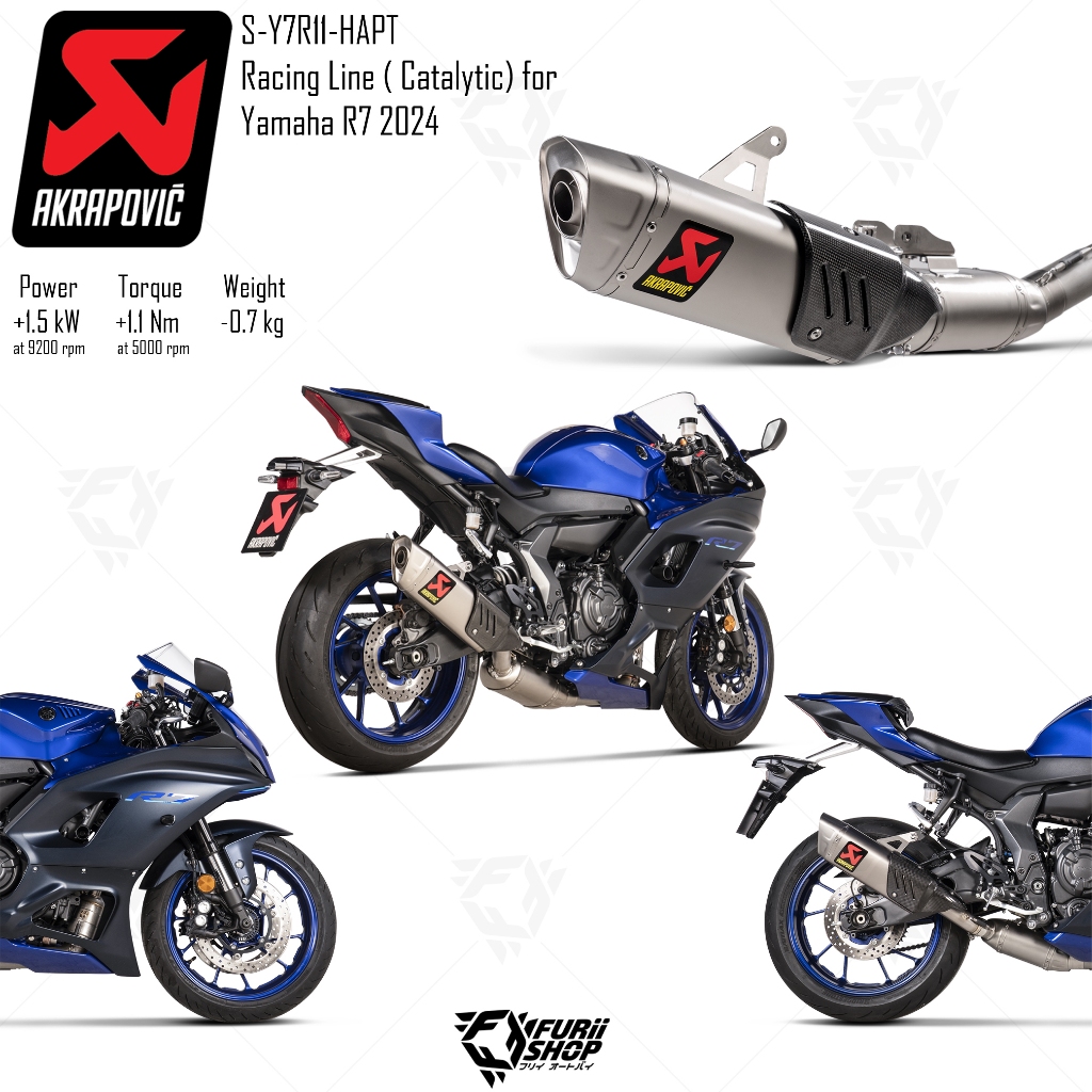 ท่อไอเสีย Akrapovic ปลายดาบGP Racing Line Catalytic S-Y7R11-HAPT For ...