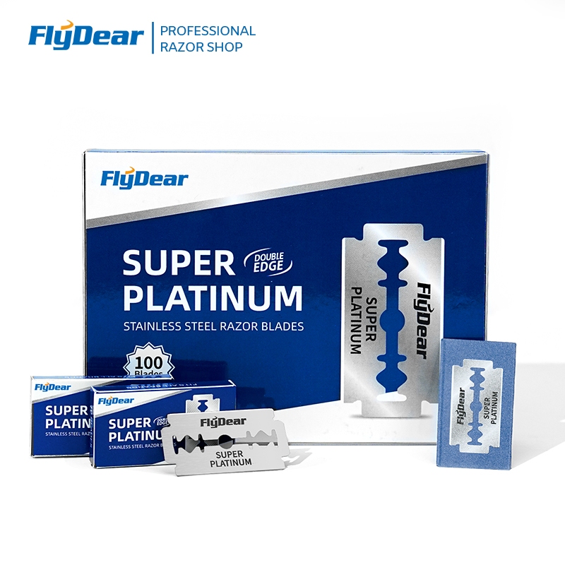 FlyDear ใบมีดโกน 2 คม 100 ชิ้น ใบมีดโกน Double-Sided Razor Blades ใบมีด ...