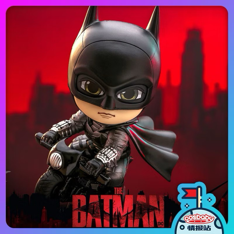 (มีของพร้อมส่งจากไทย) Hot Toys Cosbaby The Batman and Batcycle Bruce ...