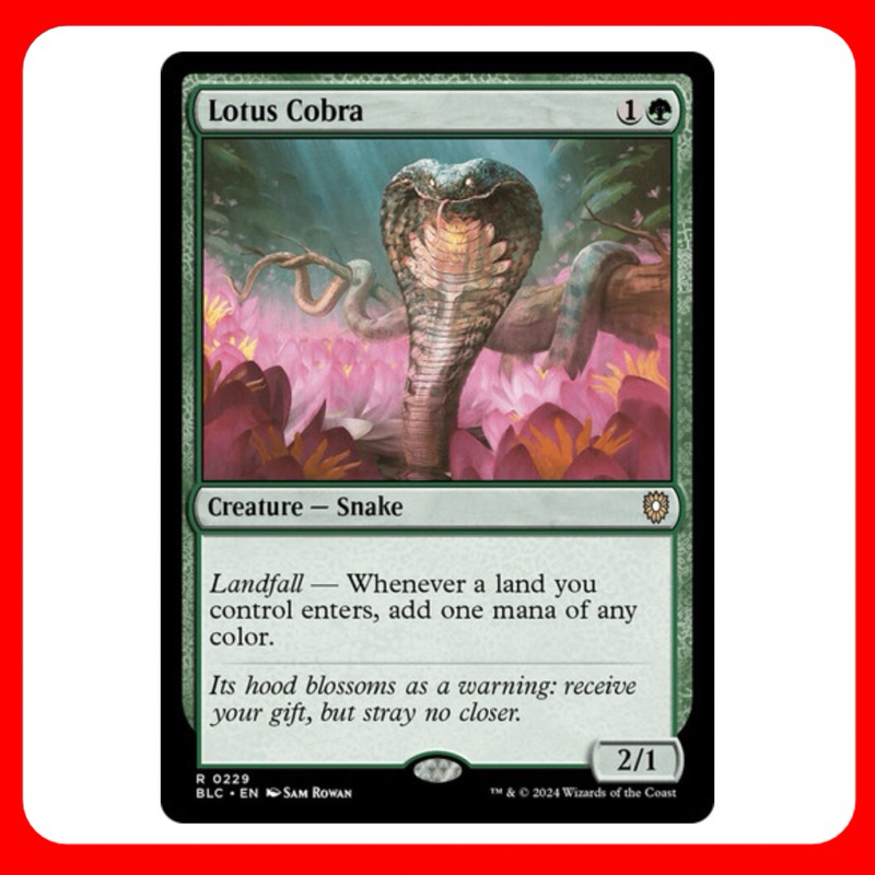 [MTG] Lotus Cobra [BLC] [GREEN] [RARE] [NORMAL] [ENG] (การ์ดเมจิค ...