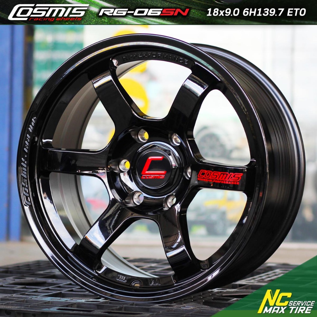 ล้อแม็กขอบ18 / Cosmis rg-06sn / ดำเงา / 18x9.0 6H139.7 ET0 / สำหรับกระบะ และ PPV / NCmaxtire ...