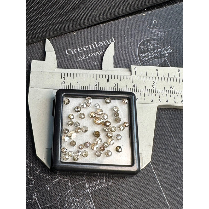 เพชรซีกของแท้ Diamonds เหลี่ยม FLAT ROUND l3.00 mm - Natural Polki ...