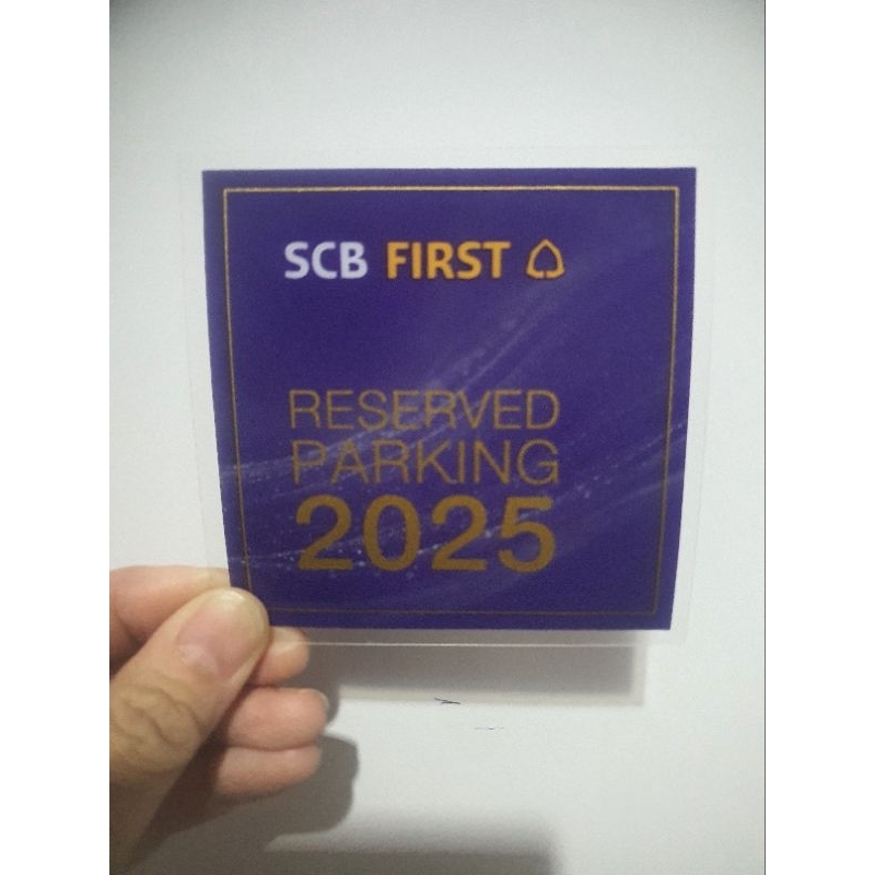 สติกเกอร์ติดรถยนต์ SCB First 25 หมดเขต 31 ธันวาคม 2568 ของแท้จากผู้ถือบัตร | Shopee Thailand