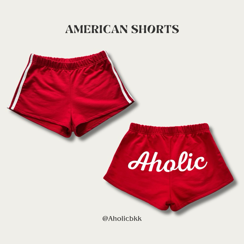 AHOLICBKK | AMERICAN SHORTS กางเกงขาสั้นสายฝอ | Shopee Thailand