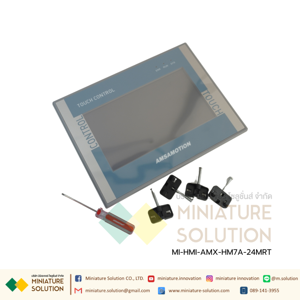 HMI AMSAMOTION 2in1 industrial control all-in-one 7 inch PLC FX3U ภายใน ...