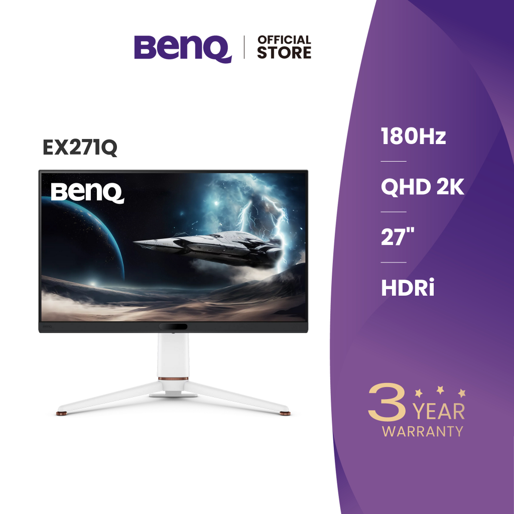 BenQ MOBIUZ EX271Q 27" 2K 180Hz IPS HDRi 95% P3 Gaming Monitor with ...