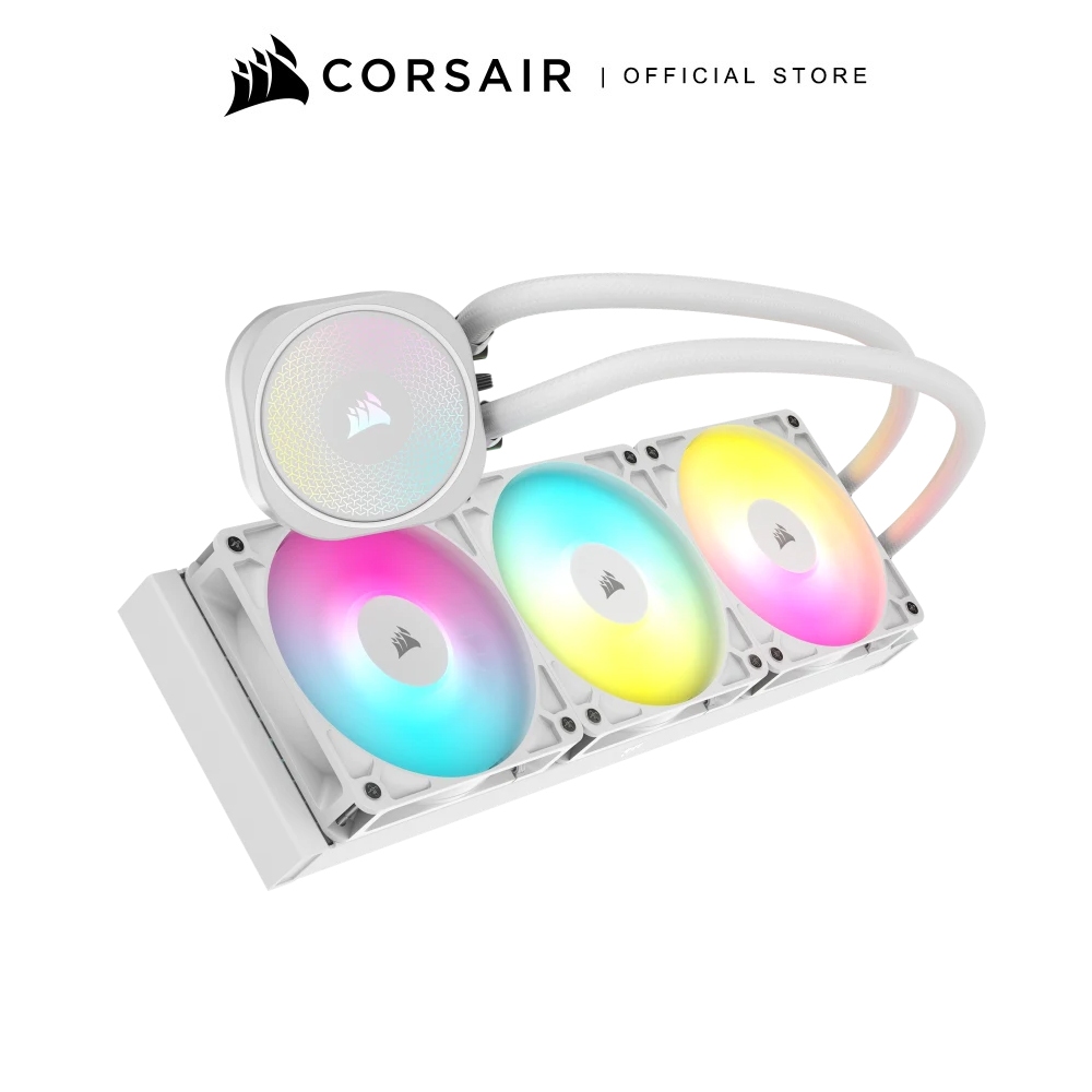 CORSAIR NAUTILUS 360 RS ARGB 360MM LIQUID CPU COOLER, WHITE : CW ...