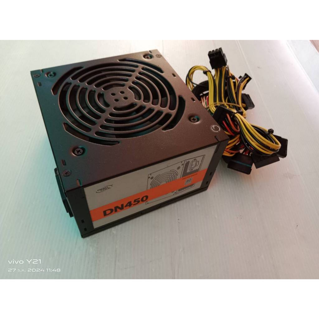 POWER SUPPLY ยี่ห้อ DEEPCOOL DN450 (450Watts) 80 Plus วัตต์เต็ม จ่ายไฟ ...