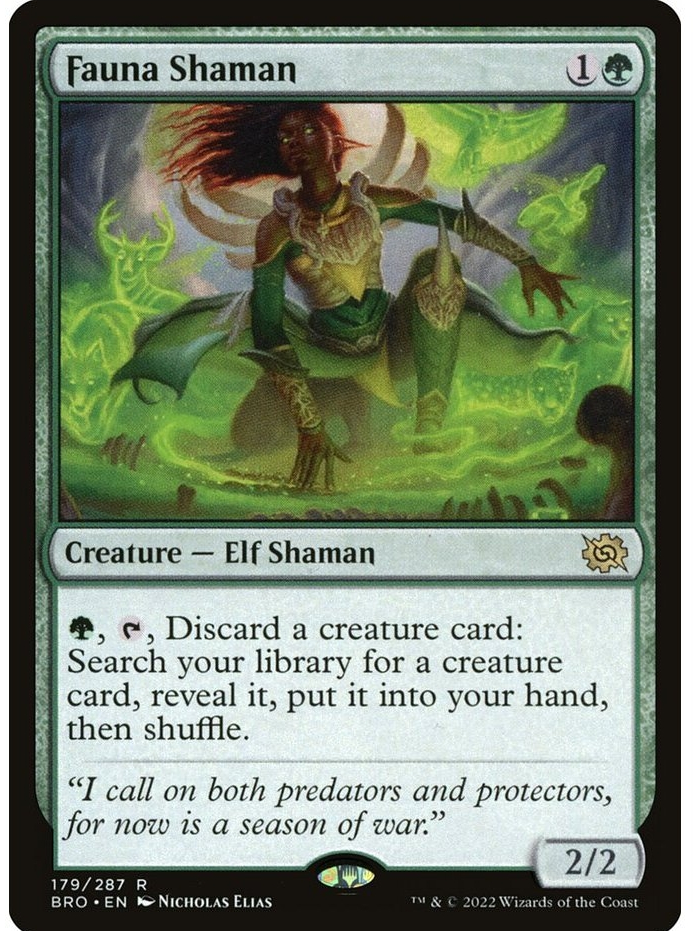 Fauna Shaman BRO The Brothers' War การ์ด Magic the Gathering [MTG] ของ ...