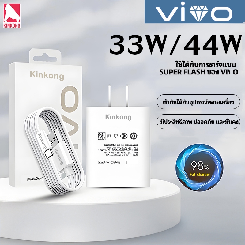 Kinkong ชุดชาร์จด่วน 33W Type-c(สายชาร์จ+หัวชาร์จ)ชาร์จไวขึ้นถึง 2 เท่า Fast charging สําหรับ ...