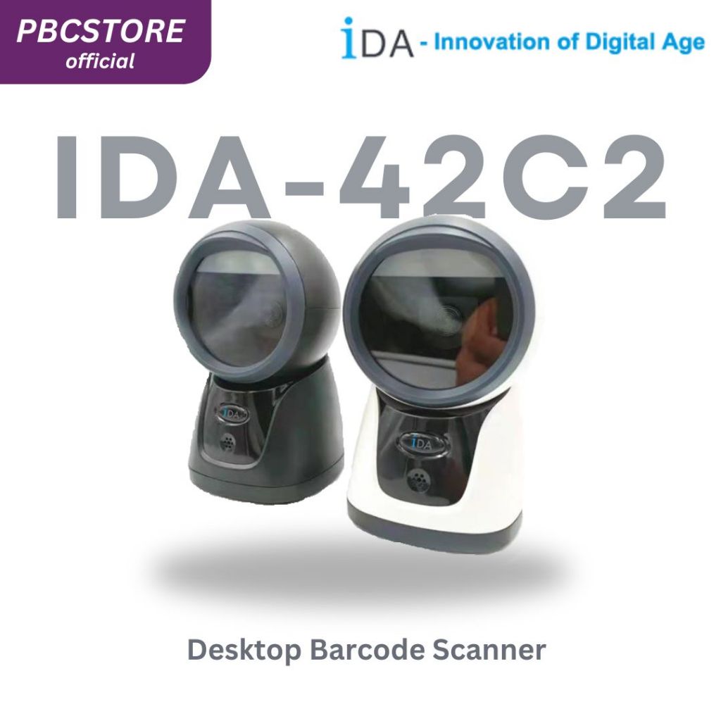 IDA-42C2 เครื่องอ่านบาร์โค้ดตั้งโต๊ะ Desktop Barcode Scanner แม่นยำ ติดตั้งง่าย พร้อมใช้งานได้ ...