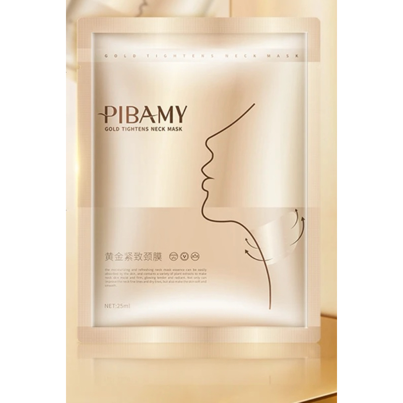 🔥พร้อมส่ง🔥 PIBAMY GOLD TIGHTENS NECK MASK มาส์กคอทองคำ | Shopee Thailand